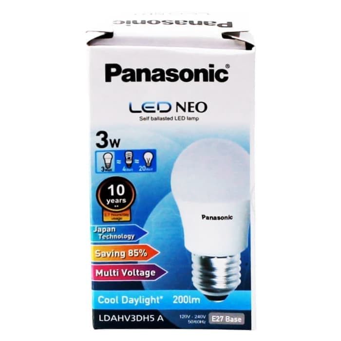 Jual lampu led neo panasonic 3 watt / 3watt putih (5pcs) | Shopee Indonesia