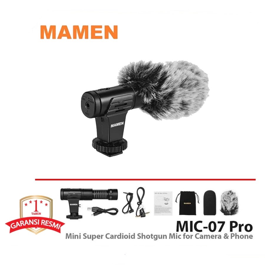 Jual Mic MAMEN MIC-07 Pro Mini Shotgun Mic Microphone for Camera ...