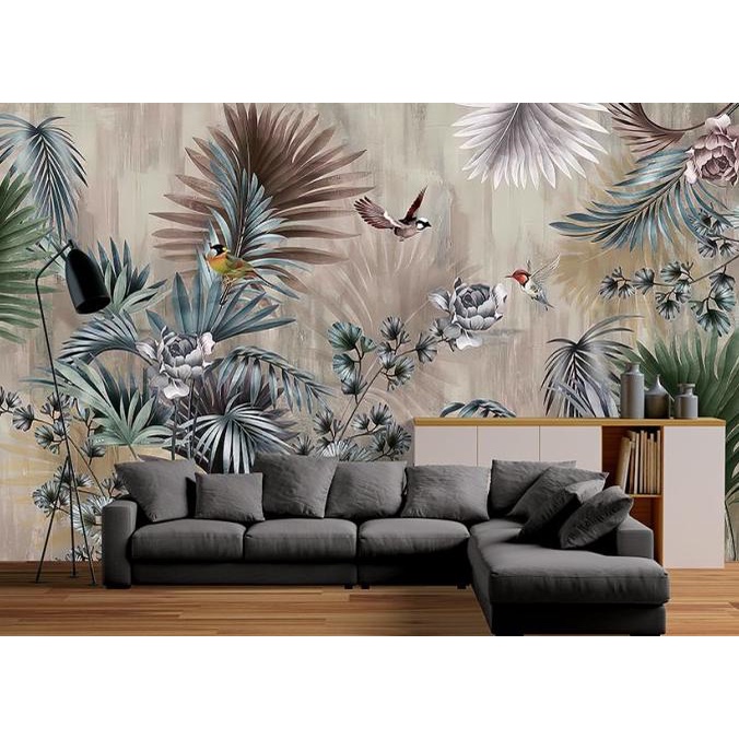 Jual Photowall Mural 3D Dinding Wallpaper Mural Flamingo Burung ...