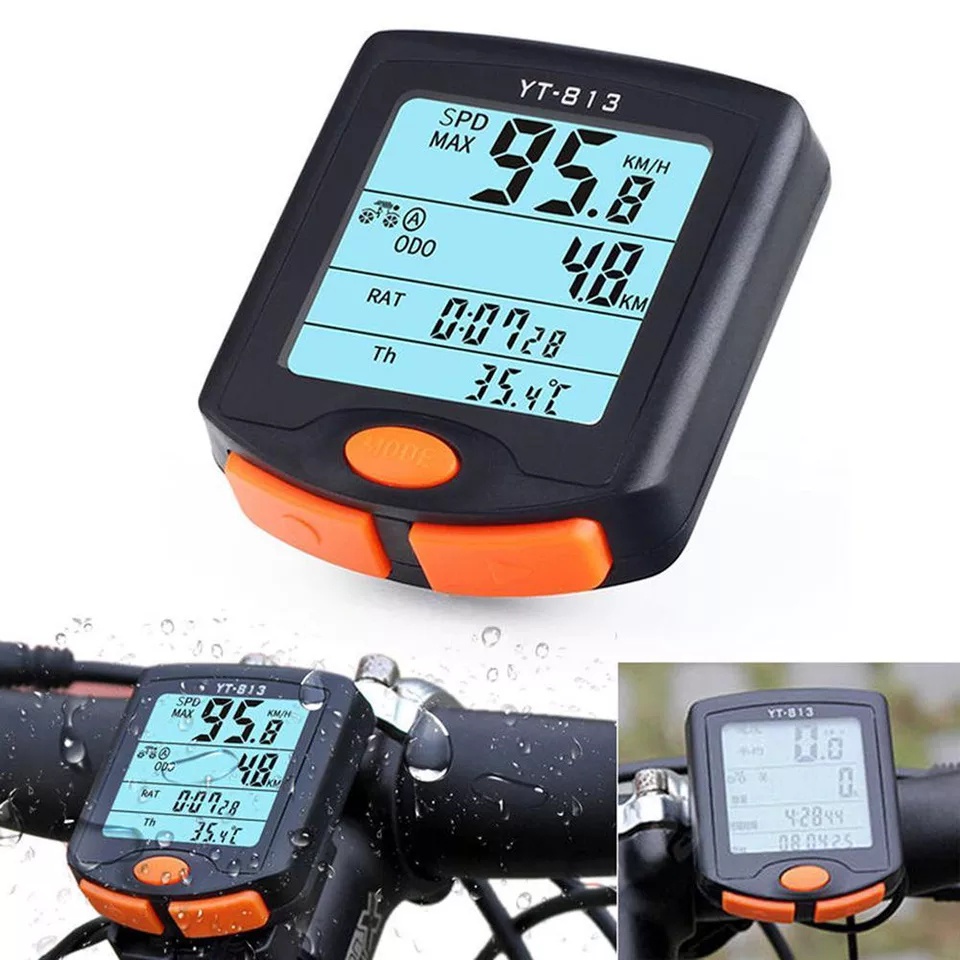 Jual Alat Ukur Speedometer Odomoter Sepeda Waterproof LED Backlight ...