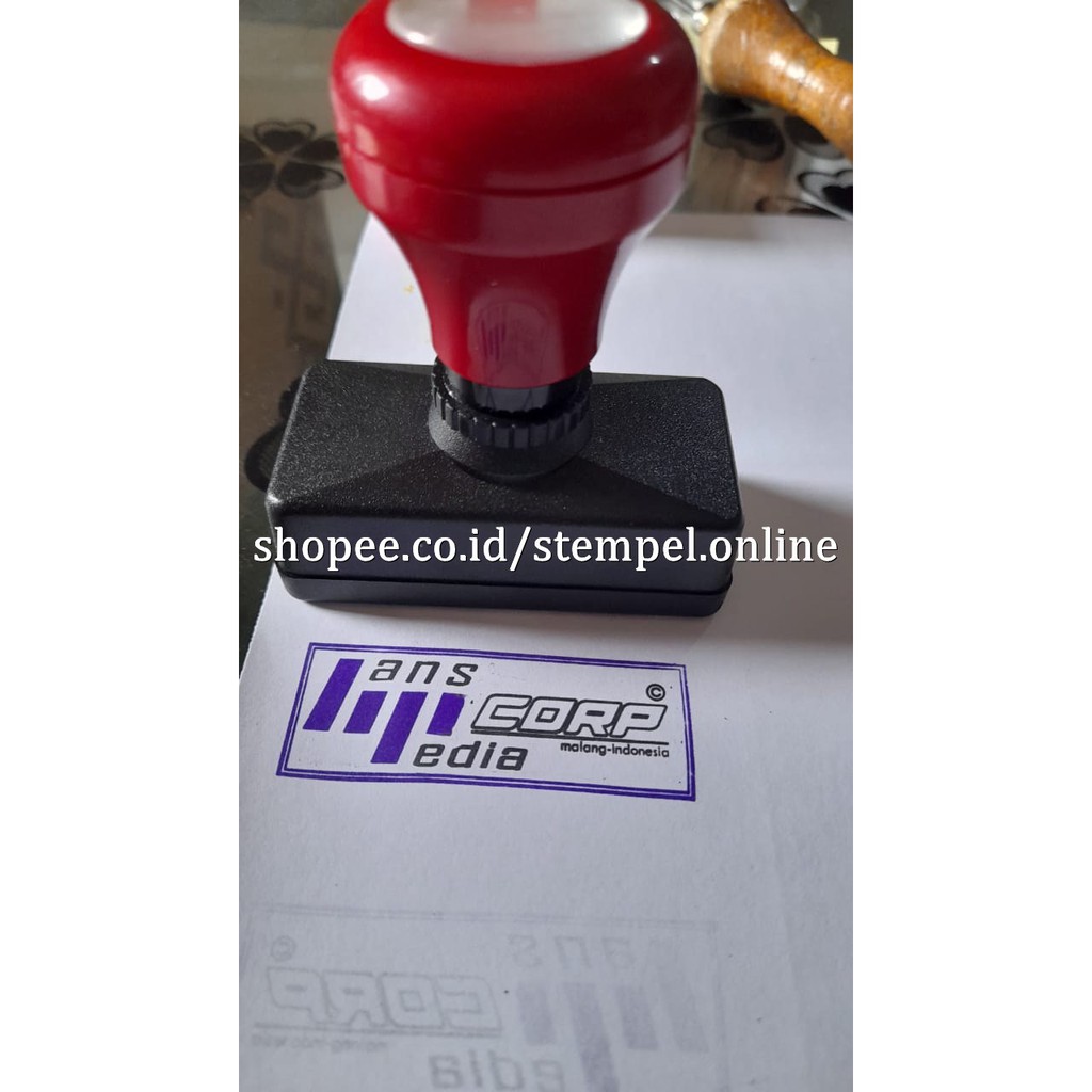 Jual Cetak Stempel PERSEGI, Perusahaan, logo, nama TTD, lunas stampel ...