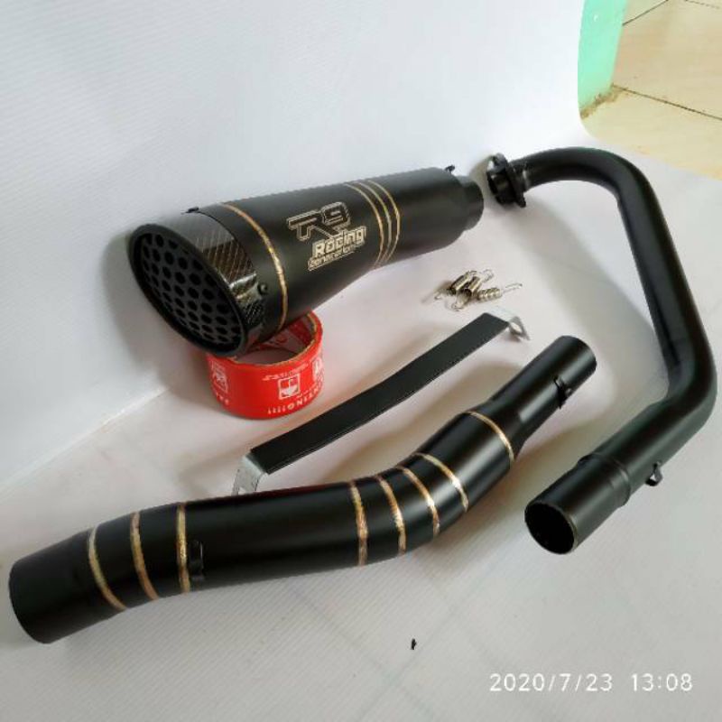 Jual KNALPOT RACING R9 H2 BLACK DOFF VIXION CBR R15 GSX SONIC FU MEGA ...
