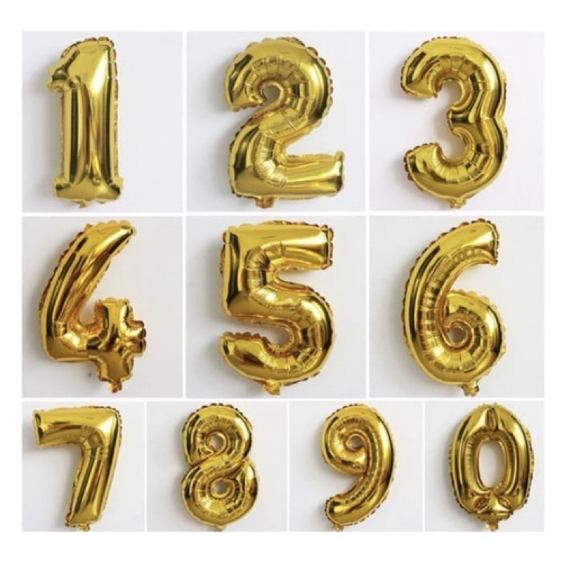 Jual FOIL ANGKA NUMBER JUMBO GOLD | Shopee Indonesia