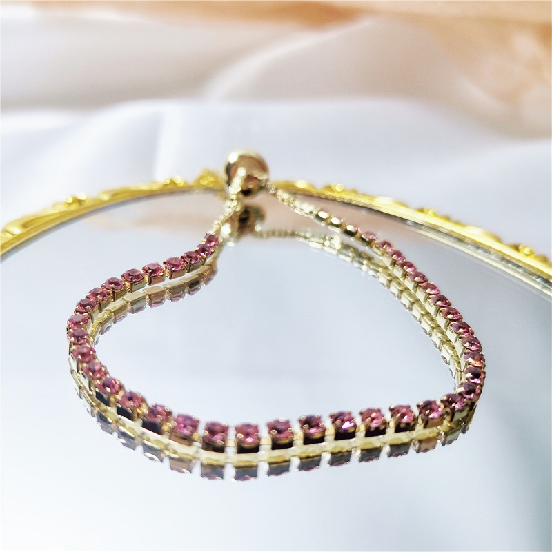 Jual Gelang Serut Diamond Rhinestone Adjustable Bracelet Gelang Serut ...