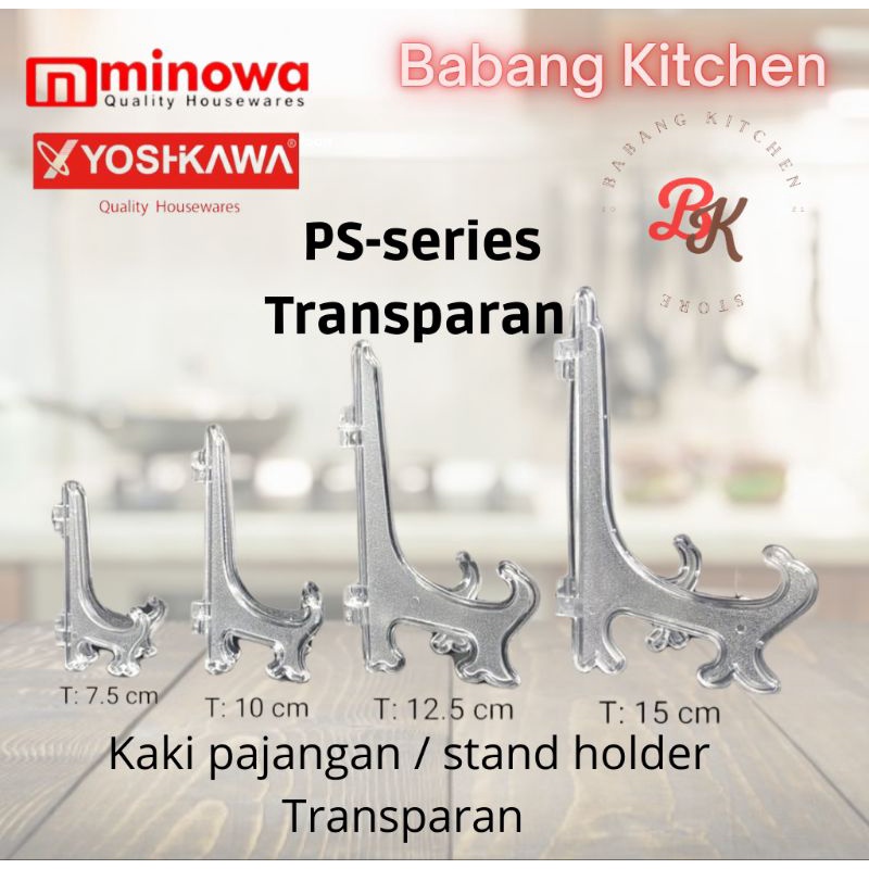 Jual kaki pajangan transparan stand holder / kaki piring hias bingkai ...