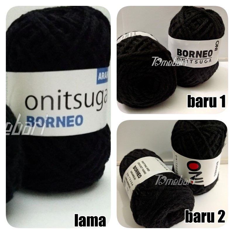 Jual BENANG RAJUT AKRILIK ACRYLIC ONITSUGA BORNEO HITAM / BLACK ( ACR ...