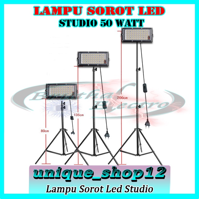 Jual Tripod Stand Lampu Sorot Led Studio Lengkap Stand 2meter Satu Set ...