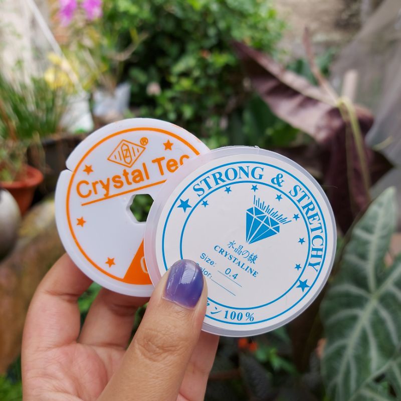 Jual 1 roll crystal elastic tec string senar kenur elastis transparan ...