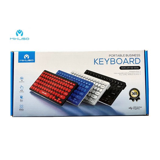 Jual Keyboard Mini Mikuso KB-003U Keyboard PC USB Portable Keyboard ...