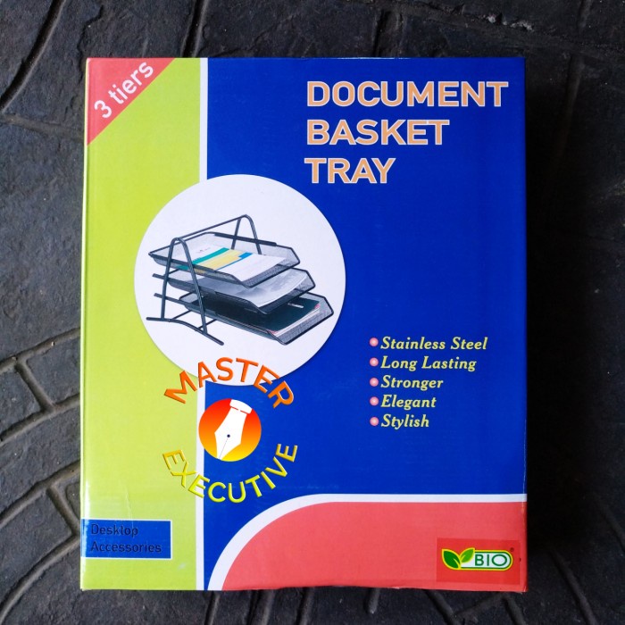 Jual File-Box- Bio Document Basket Tray 3 Tiers Stainless Steel / Rak ...