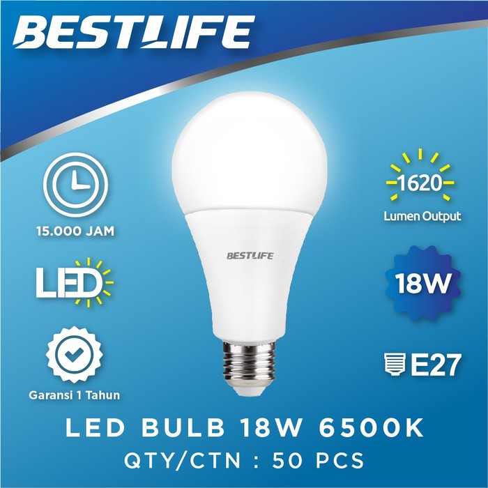 Jual BESTLIFE Lampu LED Bulb 18 Watt (Garansi 1 TAHUN) (KS) | Shopee ...