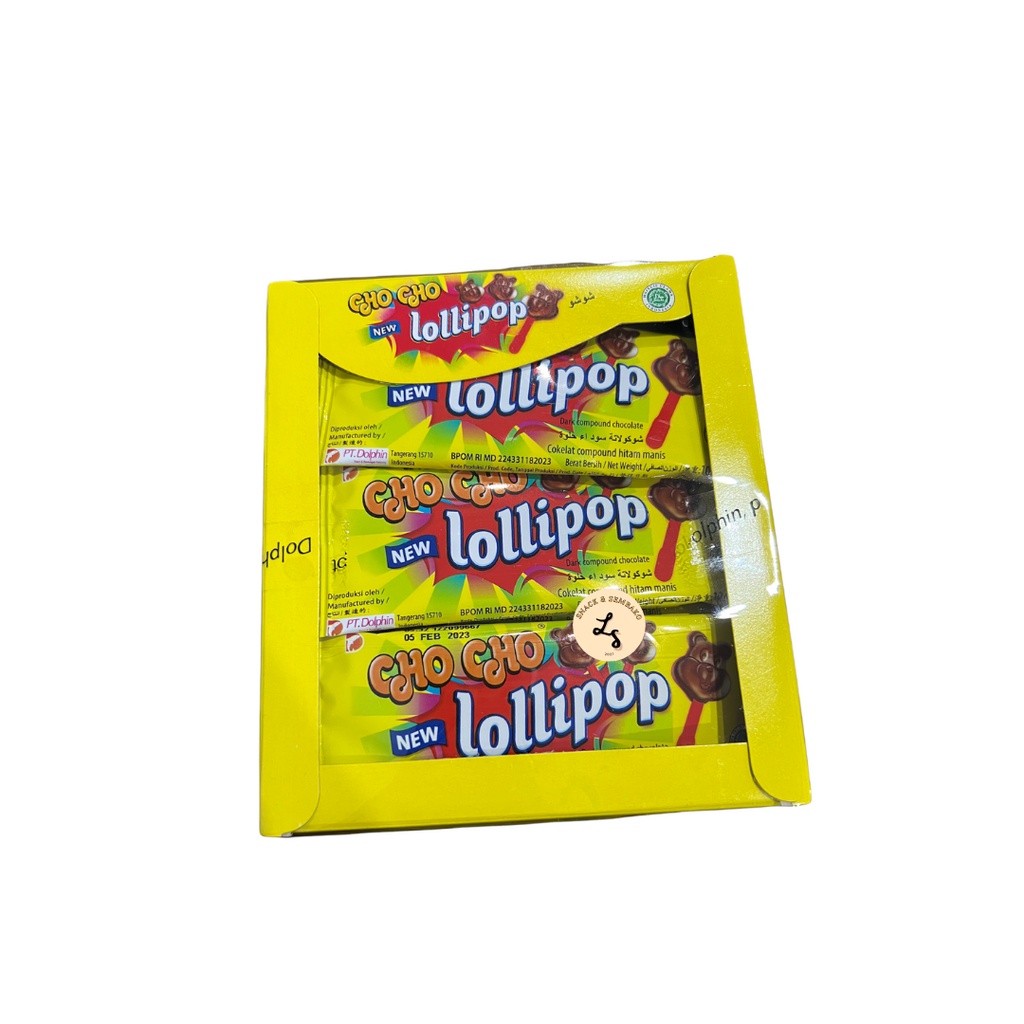 Jual Permen Cho Cho Lollipop Coklat/Stroberi 1 Box Isi 24 pcs | Shopee ...