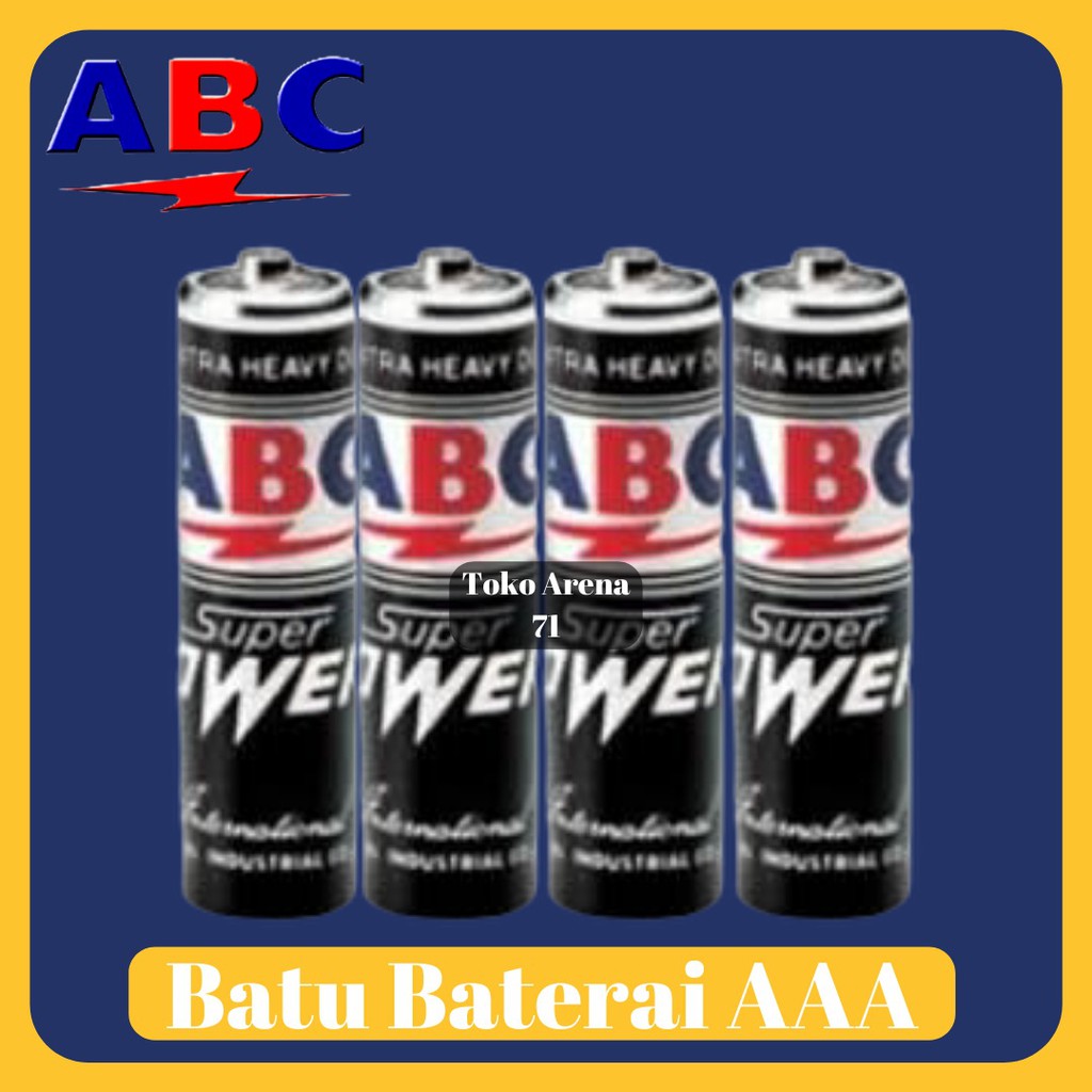 Jual Baterai ABC Super Power AAA A3 Batere 1,5 Volt | Shopee Indonesia