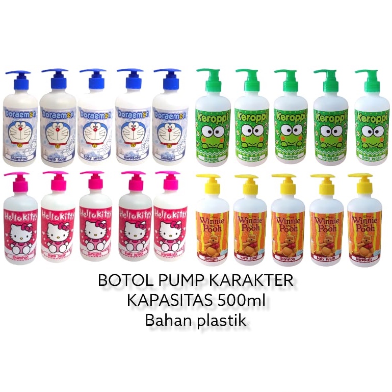 Jual BOTOL PUMP HELLOKITTY / BOTOL PUMP DORAEMON / PUMP HELLOKITTY ...