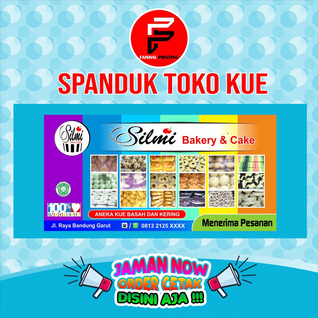 Jual Spanduk, Banner, Backdrop Toko Kue Ukuran 3 x 1 m | Shopee Indonesia
