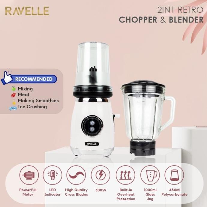 Jual Retro Blender Plus Chopper - Vintage Chopper Blender - Ravelle ...