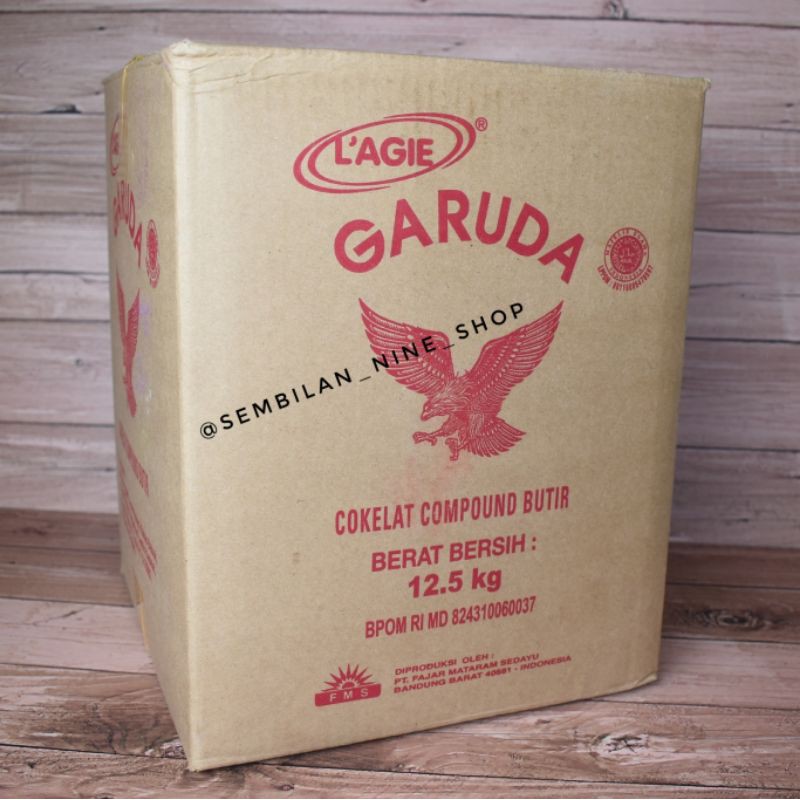 Jual L'AGIE Meises GARUDA 12,5 KG Cokelat Compound Butir Hitam Dark ...