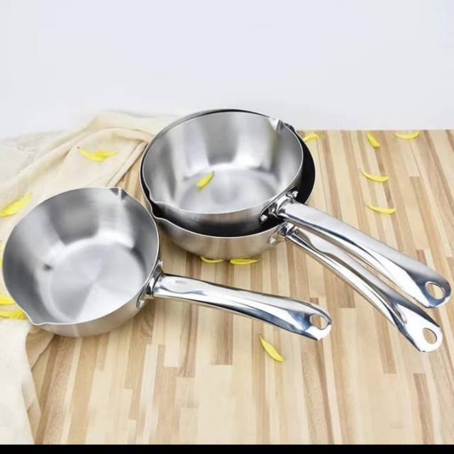 Jual Panci gagang stainless / milk pan / snow pan 20 cm | Shopee Indonesia