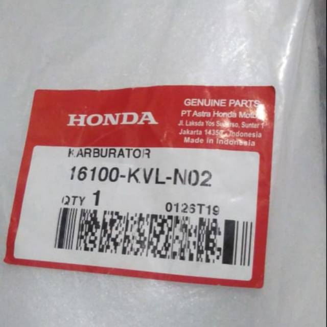 Jual Karburator Supra 125 no kode 16100-KVL-N02 | Shopee Indonesia