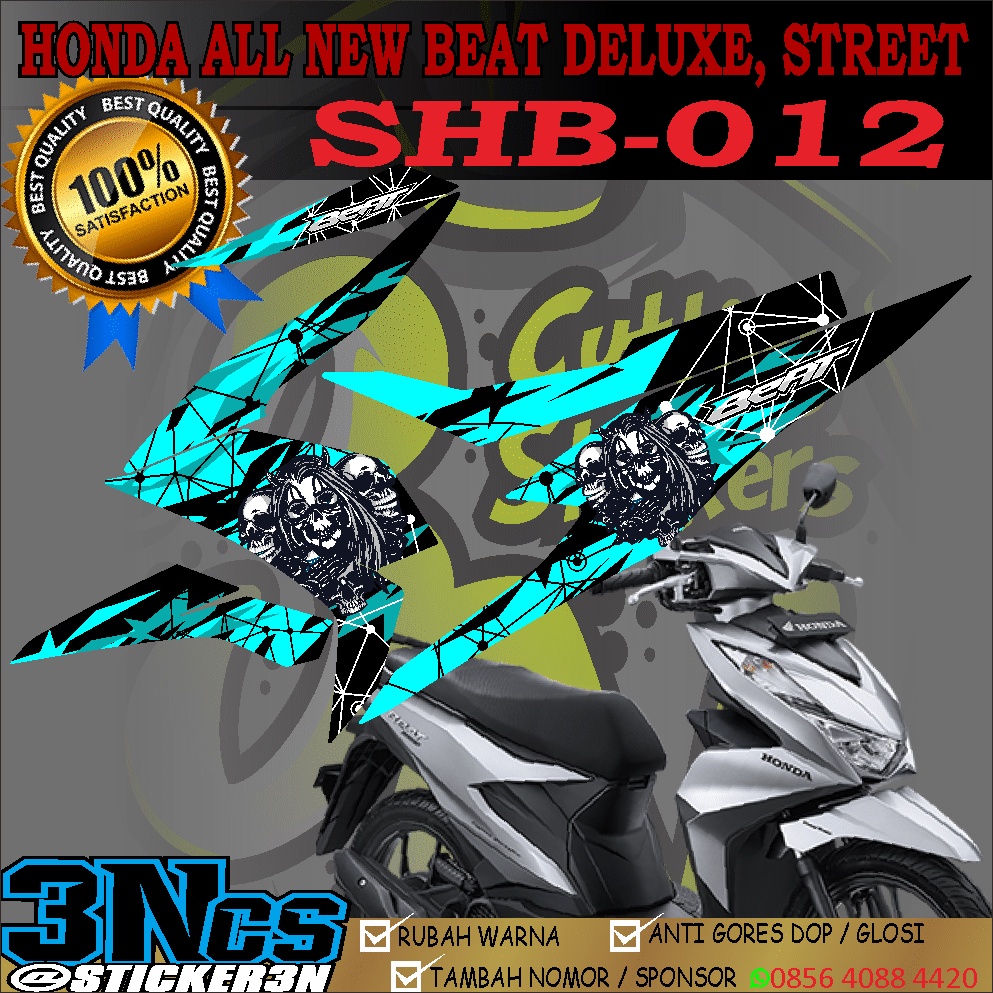 Jual Stripping Honda Beat Deluxe CBS ISS, Sticker Variasi 012 Honda ...