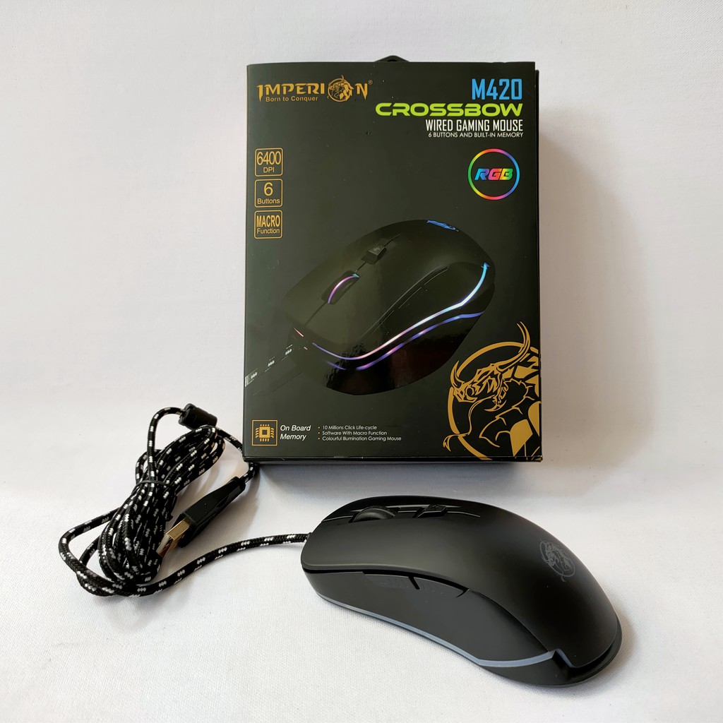 Jual Imperion Mouse Gaming Crossbow - M420 | Shopee Indonesia