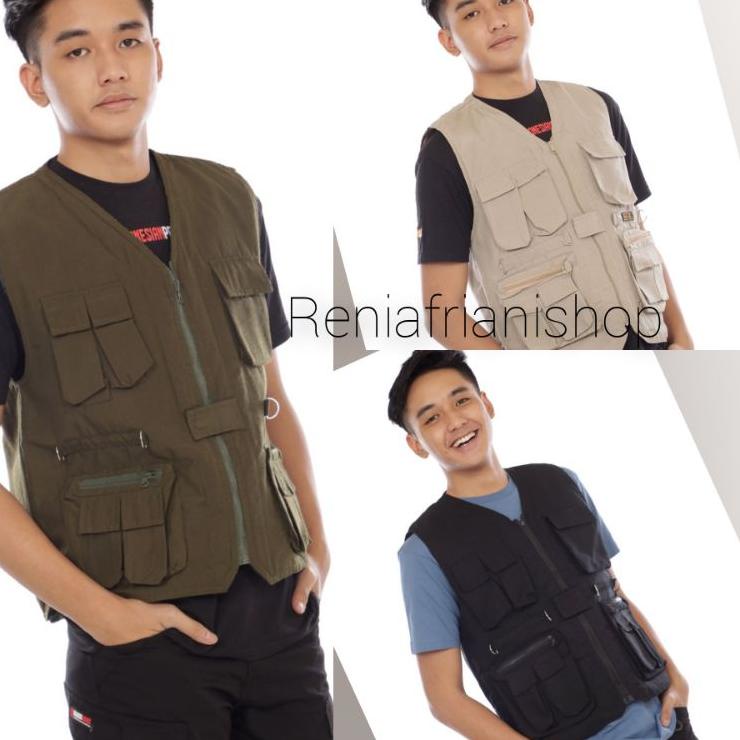 Jual ROMPI TACTICAL AUTDOOR MULTIFUNGSI ROMPI CARGO BANYAK SAKU / VEST ...