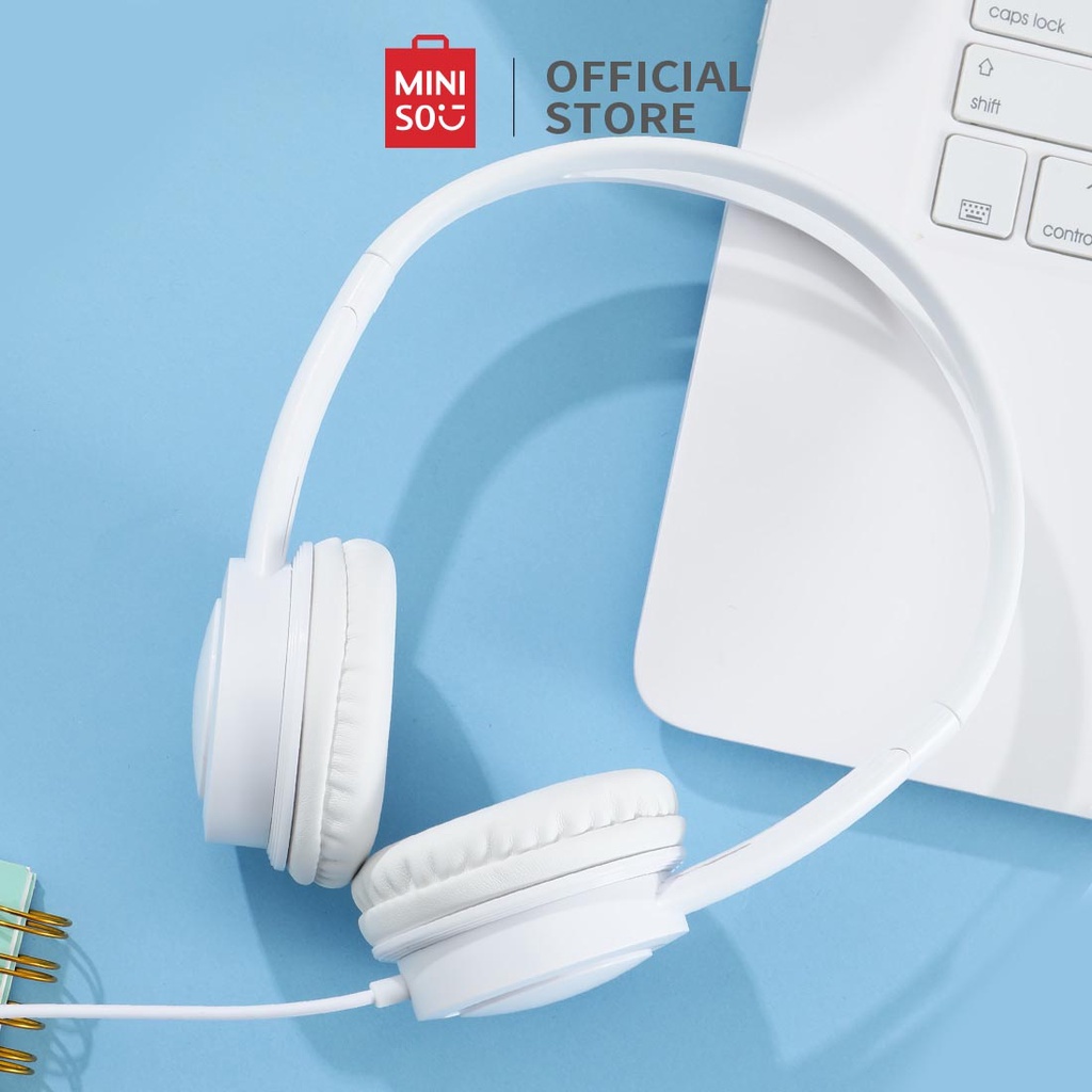 Jual MINISO Headphone Headset Earphone On Ear Headphone Bando berkabel kecil dan indah Musik ...