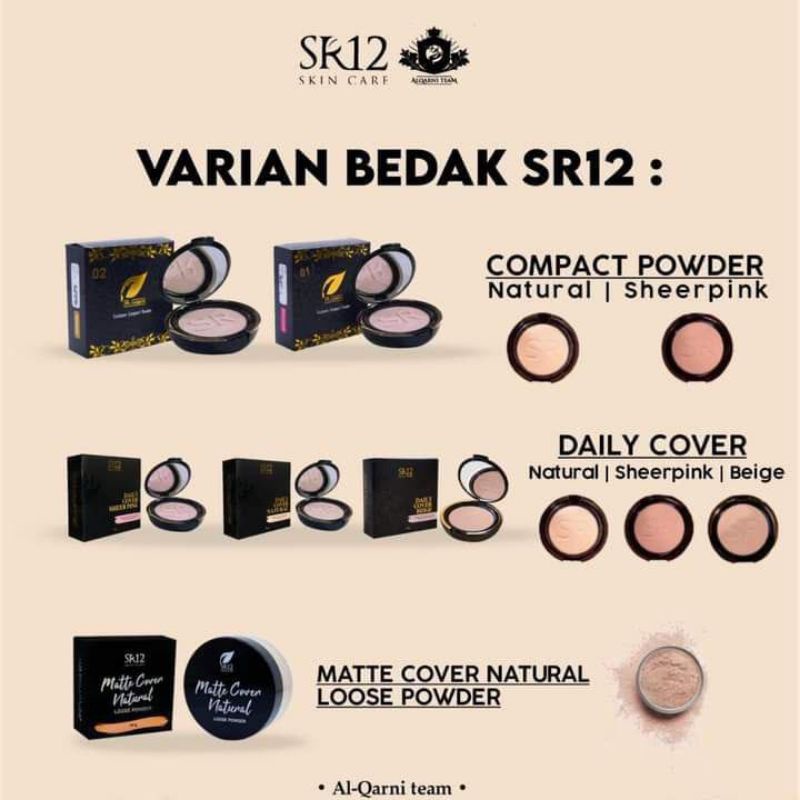 Jual sr12 Compact powder/ daily cover/ loose powder /bedak dengan foundation | Shopee Indonesia