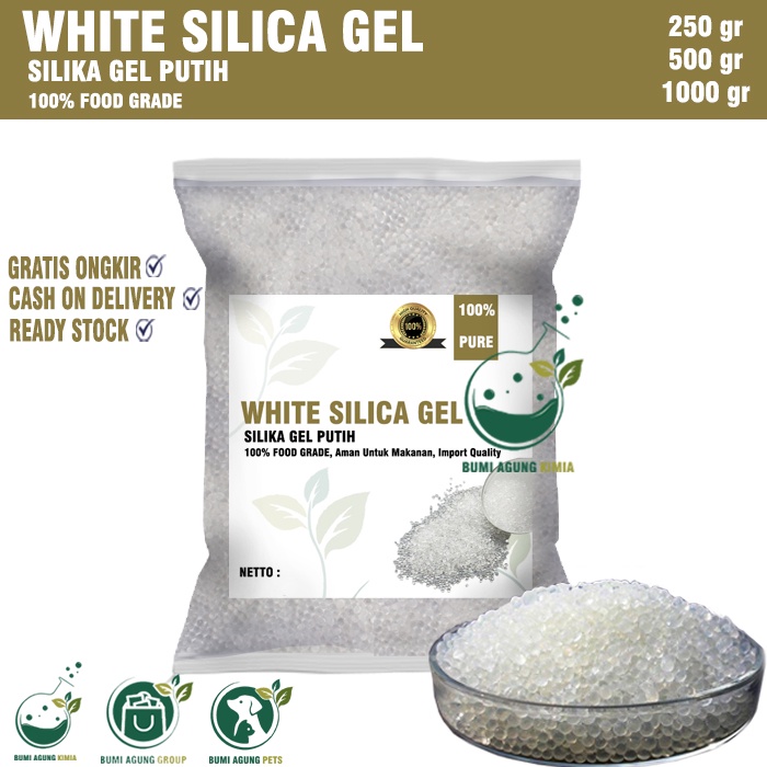 Jual Silika Gel Putih / Silica Gel White Curah/ Refill isi 1 kg IMPORT ...