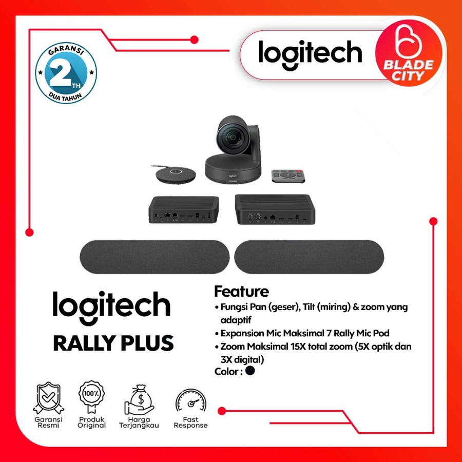 Jual Webcam Logitech Rally Plus Ultra HD Video Conference System ...