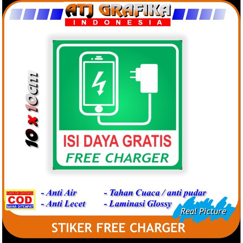 Jual Stiker isi daya gratis HP Sticker free charger handphone listrik ...