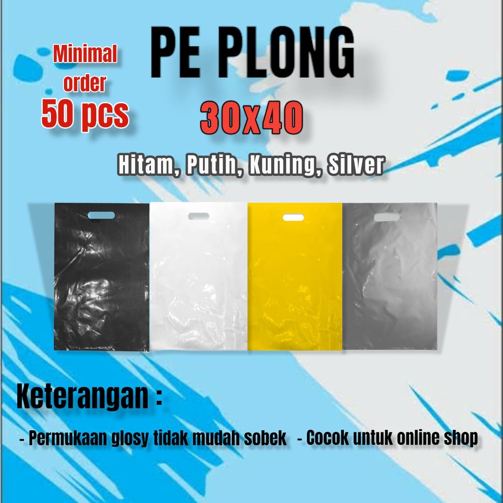 Jual PLASTIK PE PLONG 30x40 GAGANG GLOSSY, PLASTIK PACKING ONLINE SHOP ...