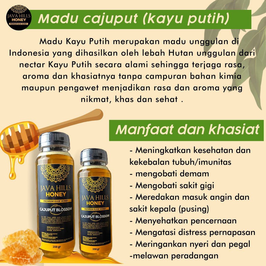 Jual JAVAHILLS HONEY MADU CAJUPUT MADU KAYU PUTIH JAVA HILLS HONEY MADU ...
