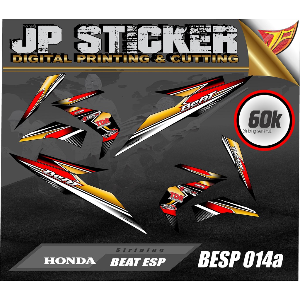 Jual Stiker Striping Beat FI New - Sticker Body Motor Honda BEAT FI NEW ...