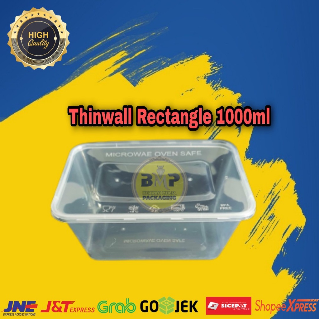 Jual Thinwall 500 ml Mika box 500ml / Food Container Persegi panjang ...