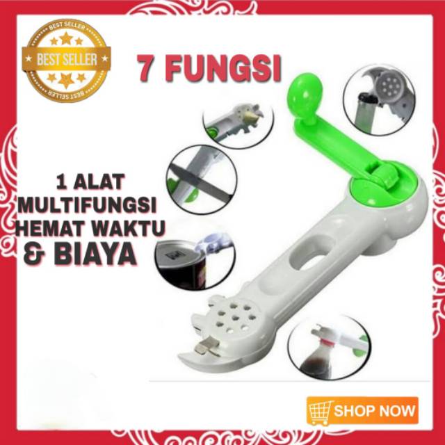 Jual PEMBUKA BOTOL / PEMBUKA TUTUP BOTOL KALENG MULTIFUNGSI / 7 IN 1 ...