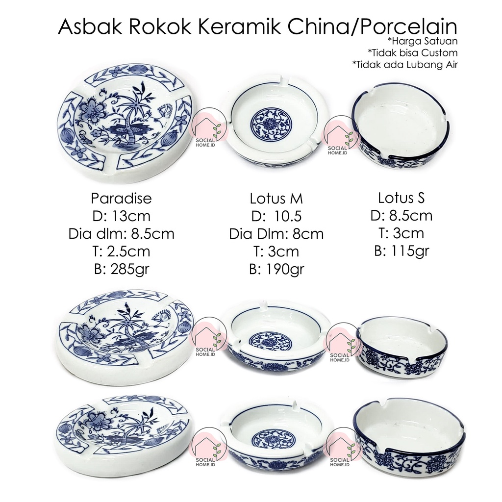 Jual Asbak Abu Rokok Keramik China Porcelain Porselen Porselain ...