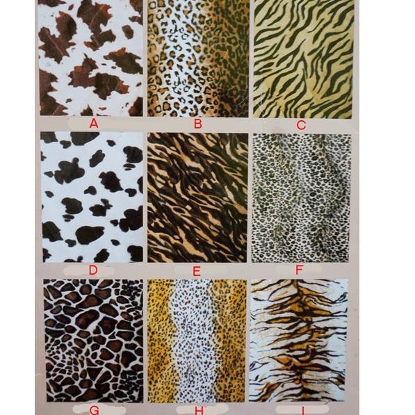 Jual Modern.. 2 METER Kain Bulu Motif hewan / Kain velboa / rasfur ...