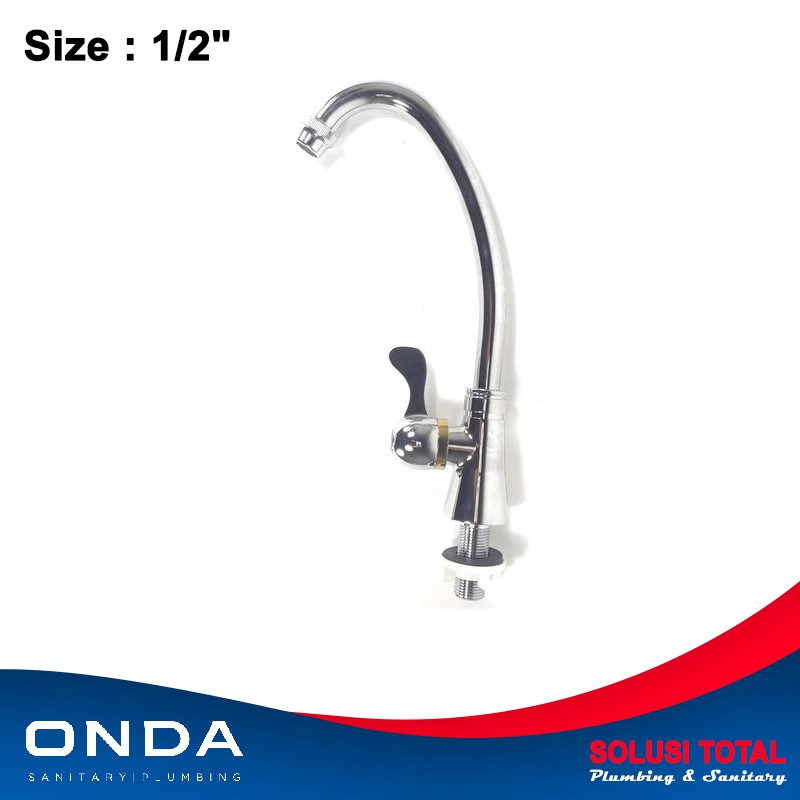 Jual Kran Cuci Piring V 629 TLG Onda 1/2" Keran Angsa leher panjang Dapur | Shopee Indonesia