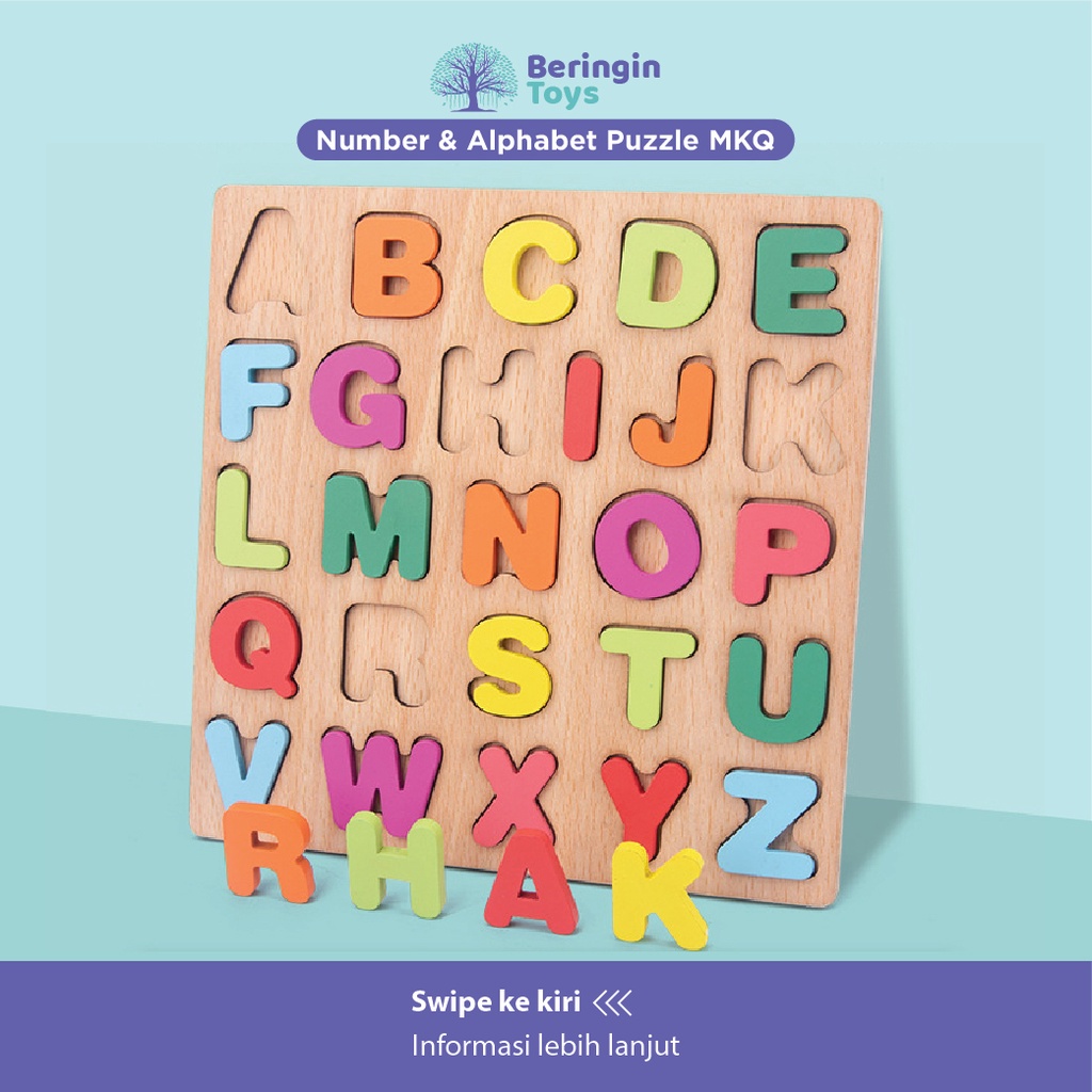 Jual Beringin Toys Mainan Edukasi - Number & Alphabet Puzzle / Puzzle ...