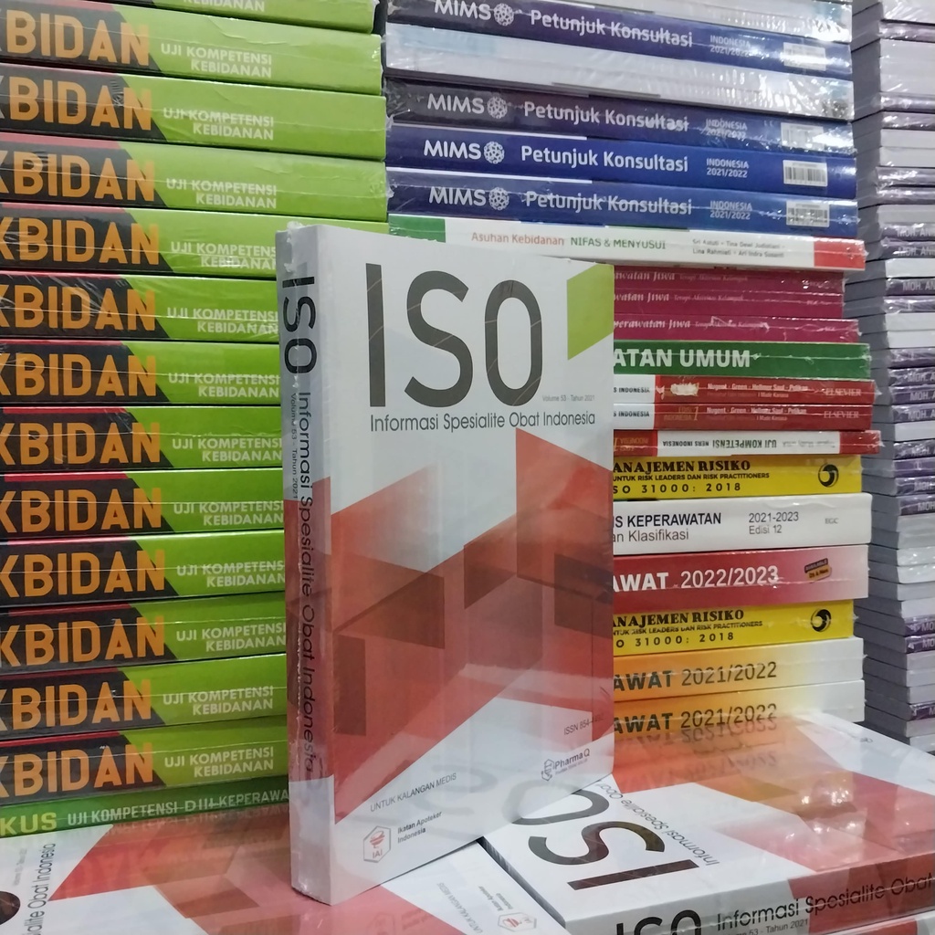 Jual ISO OBAT VOLUME 53 TAHUN 2021 BUKU FARMASI DASAR FARMAKOPE INDONESIA EDISI 3 FORMULARIUM ...
