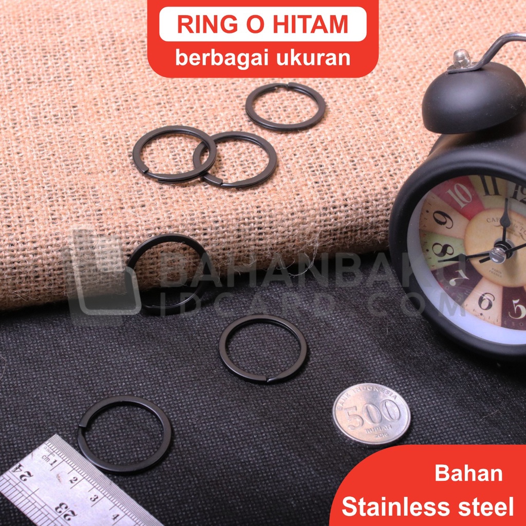 Jual Ring O Hitam stainless Bulat Gepeng Gantungan Kunci Souvenir ...