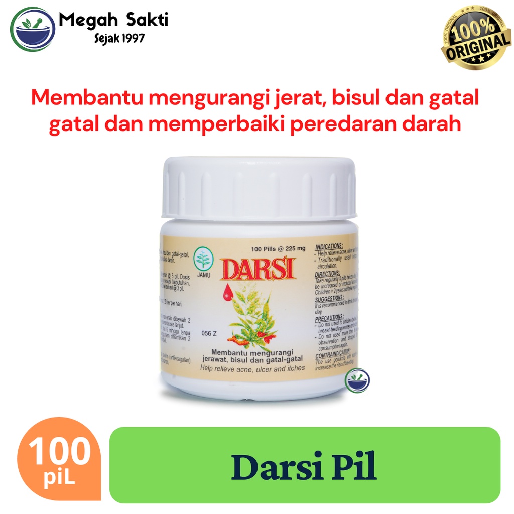 Jual MGS - Darsi Pil - Obat Bersih Darah Jerawat Bisul Gatal (100 Pil ...