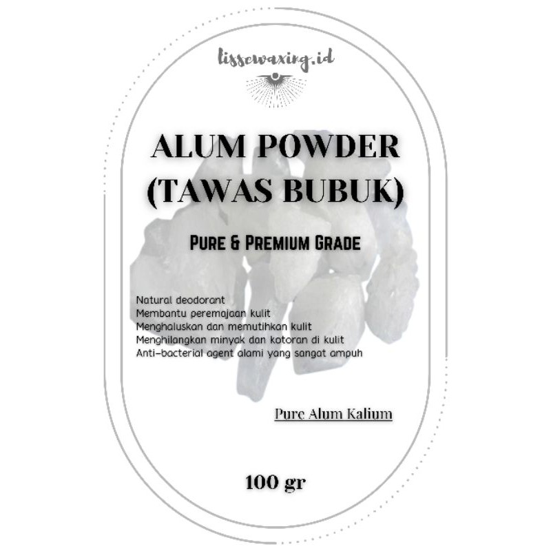 Jual Pure Alum Powder / Tawas Bubuk Murni Grade Super 100 gr | Shopee ...