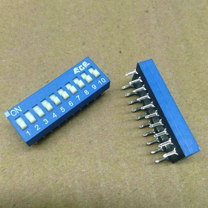 Jual Dip Switch 10pin 10 Way Position Switch Dip Sw 10p 20 Kaki 2.54mm ...