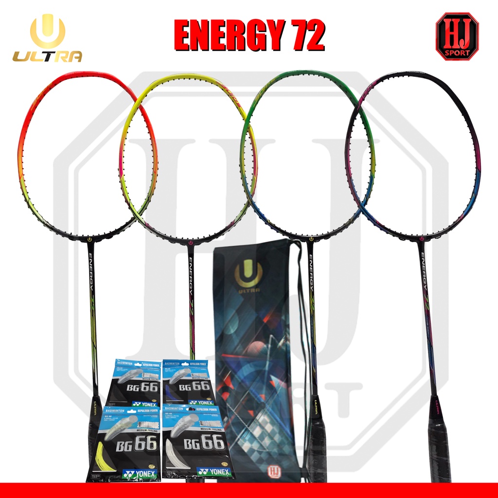 Jual Raket Original Ultra Energy 72 Bonus Senar dan Tas Badminton ...