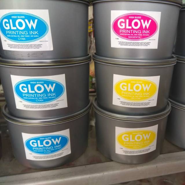 Jual Tinta Offset Printing Glow ukuran 1 kg - CYAN | Shopee Indonesia