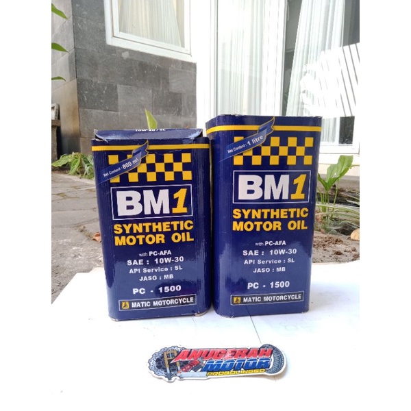 Jual Oil oli BM1 Matic 0,8Lt SAE 10W30, Oli BM1 Matic 1L 10w30. Oli BM1 Metic | Shopee Indonesia
