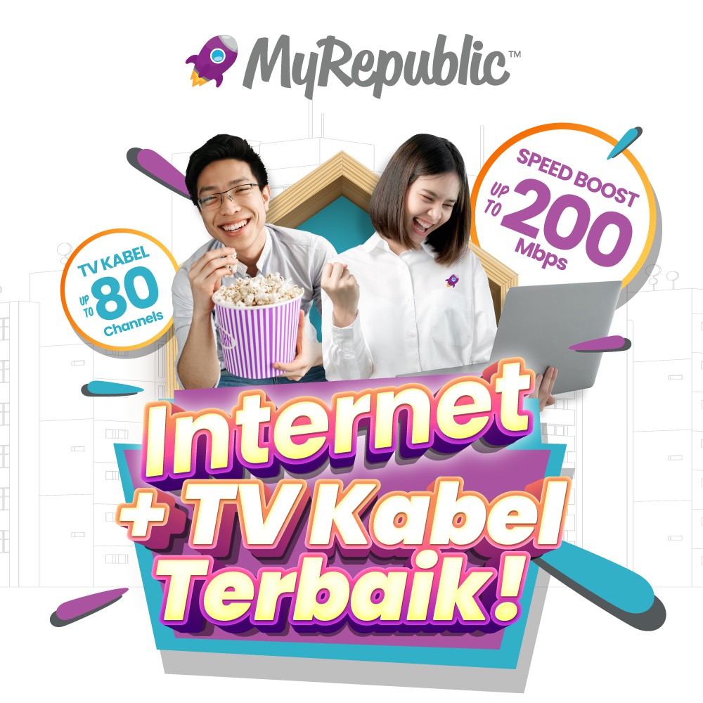 Jual Paket Internet & TV Kabel MyRepublic 50 Mbps | Shopee Indonesia