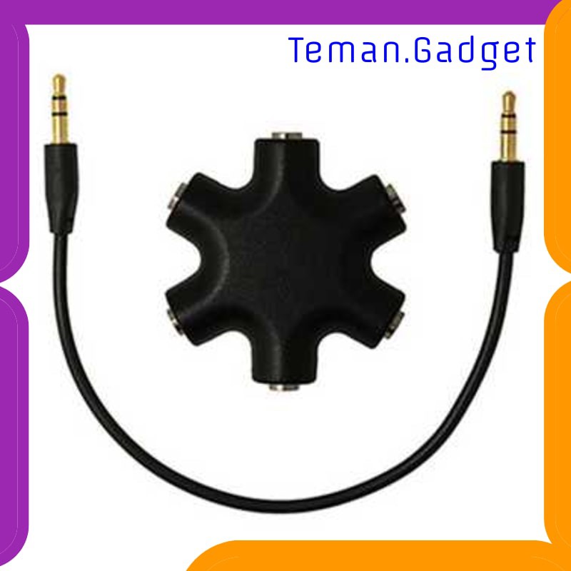 Jual TG-AI183 6 WAY PORTS MALE TO 5 FEMALE AUDIO EARPHONE 3.5MM JACK ...